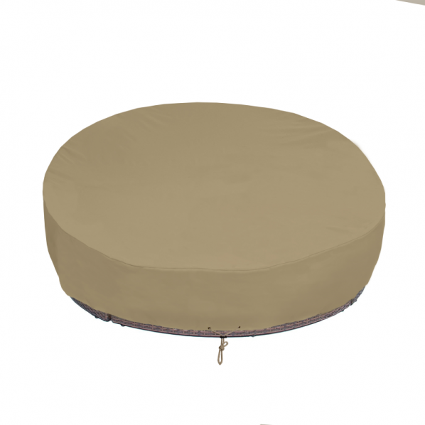 SunPatio Round Daybed Cover 75 Inch, Taupe - SunPatio