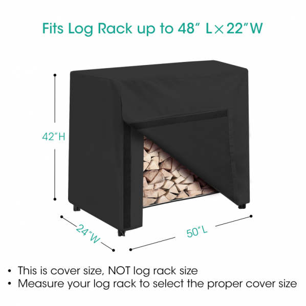 SunPatio Outdoor Firewood Cover for 4-Feet Log Rack - SunPatio